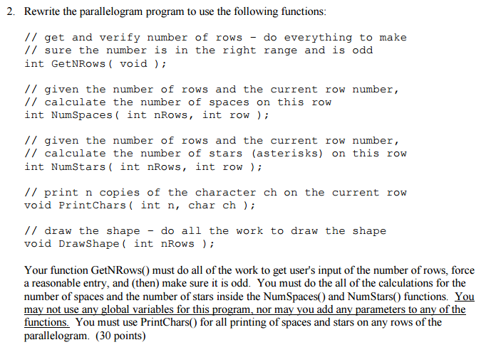 Solved Your job is to write a program that prompts for a | Chegg.com