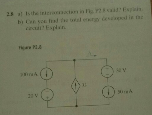 Solved Is the interconnection in Fig. P2.8 valid? Explain. | Chegg.com