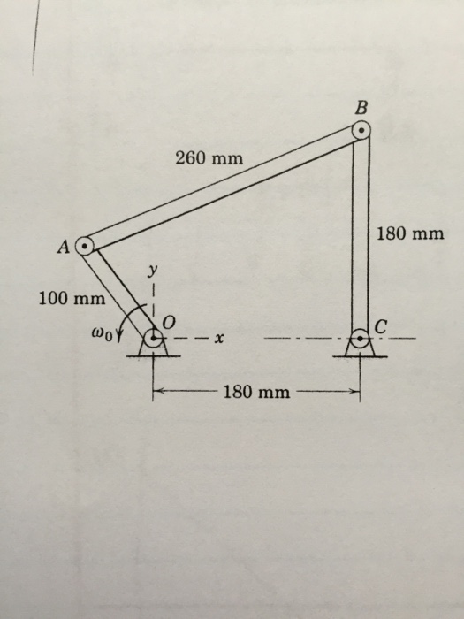 Solved If Oa Has A Constant Counter Clockwise Angular 