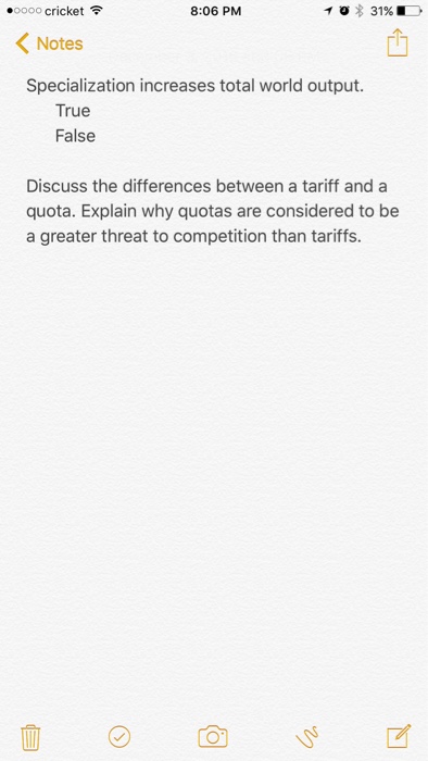 Solved Specialization increases total world output. True | Chegg.com