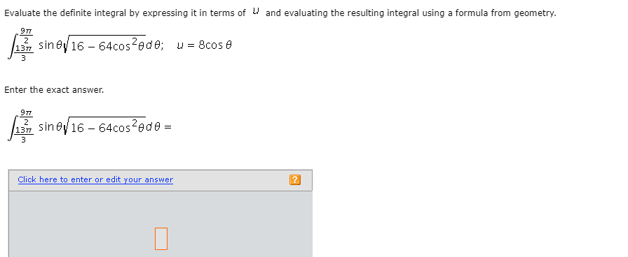 Solved Evaluate the definite integral by expressing it in | Chegg.com