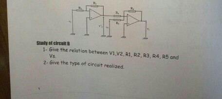 Solved Give the relation between V1, V2, R1, R2, R3, R4, | Chegg.com