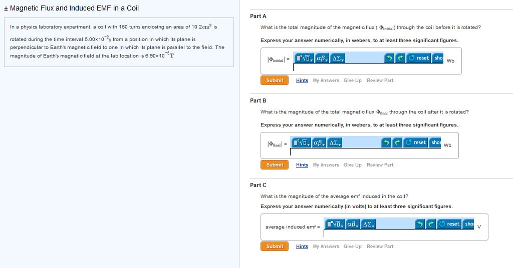 Solved Magnetic Flux and Induced EMF in a Coil In a physics | Chegg.com