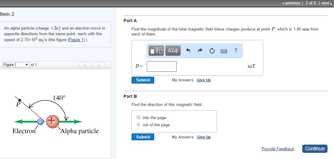 Solved An alpha particle (charge +2e) and an electron move | Chegg.com