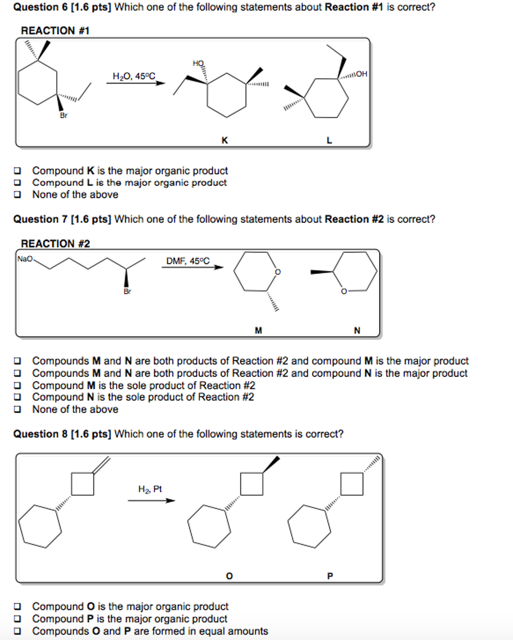 Solved Which One Of The Following Statements About Reaction
