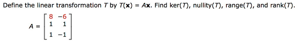 Solved If you could show the steps on how to find Ker, | Chegg.com