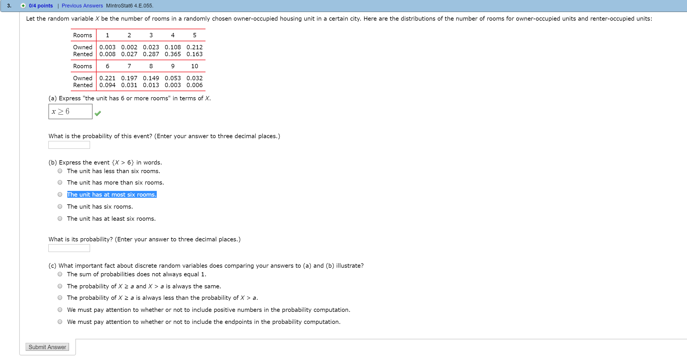 Solved Let the random variable X be the number of rooms in a | Chegg.com