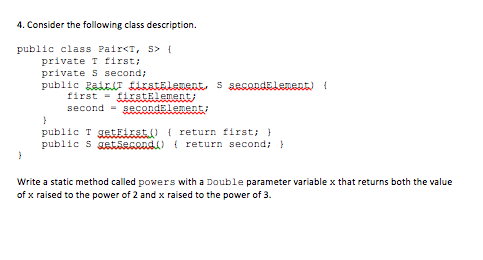Solved Consider the following class description. public | Chegg.com