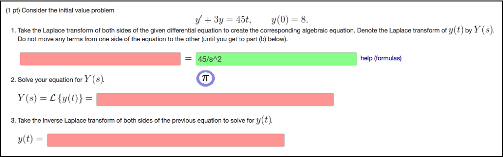 Solved Consider the initial value problem y' + 3y = 45t, | Chegg.com