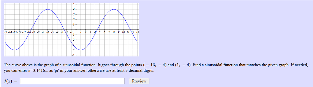 Solved The curve above is the graph of a sinusoidal | Chegg.com