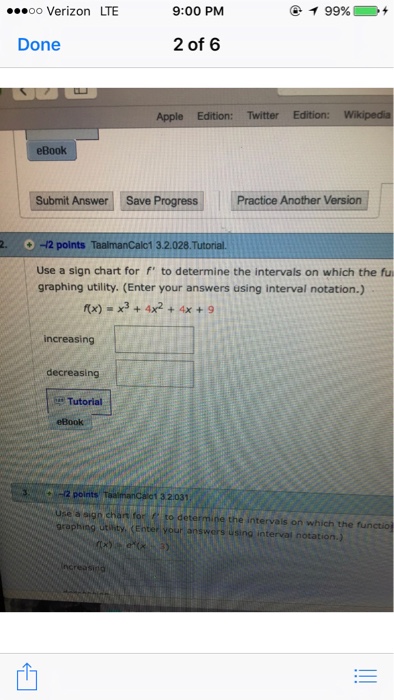Solved Use a sign chart for f to determine the intervals on | Chegg.com