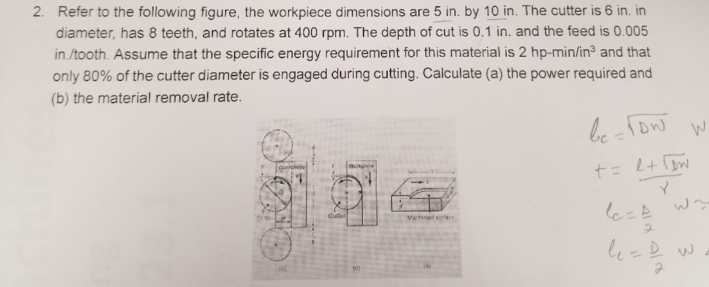 Solved Refer to the following figure, the workpiece | Chegg.com