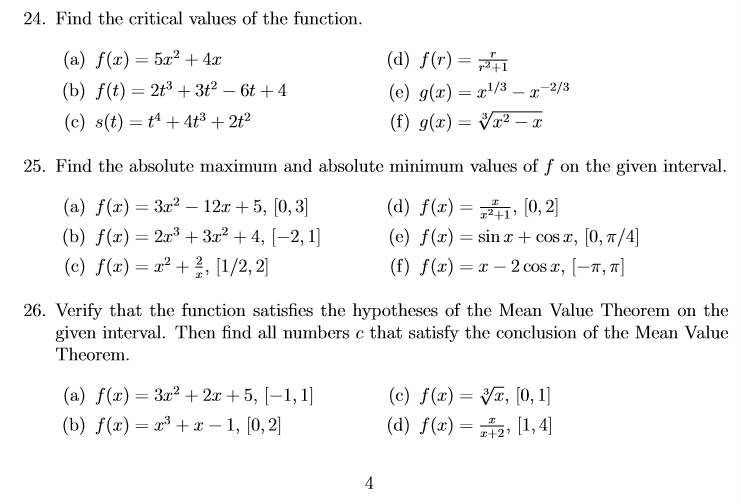 Solved 24. Find the critical values of the function (a) | Chegg.com