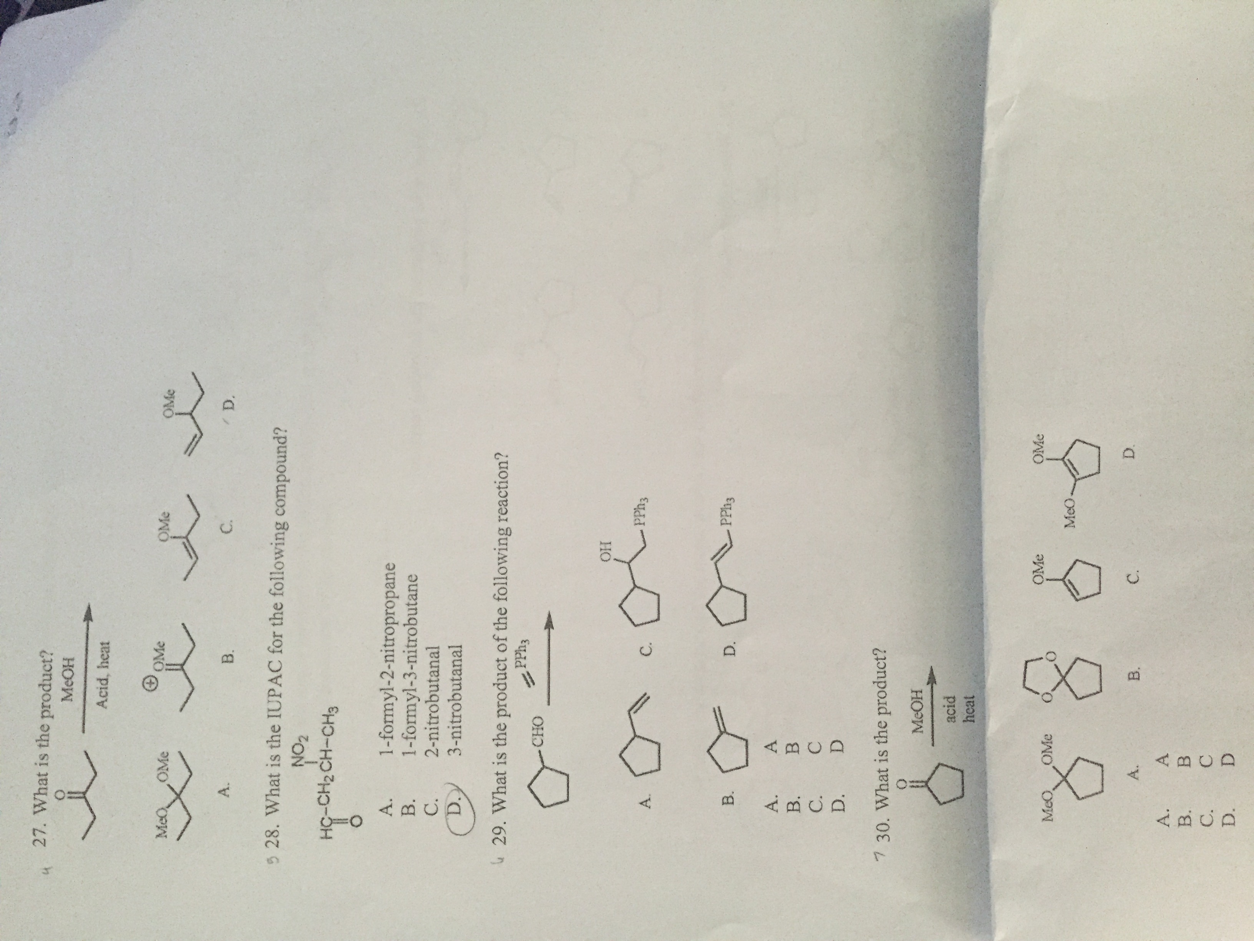 Solved What is the product? What is the IUPAC for the | Chegg.com
