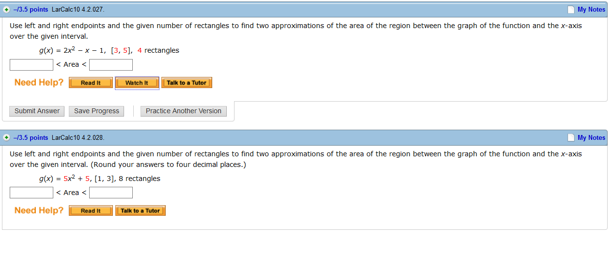 Solved Use left and right endpoints and the given number of | Chegg.com