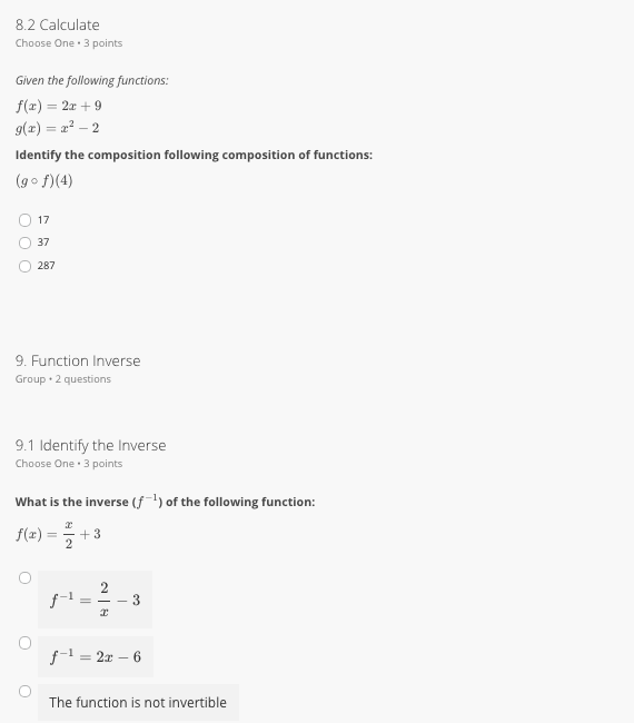 Solved 7.3 Is the following function a Bijection? Choose One | Chegg.com