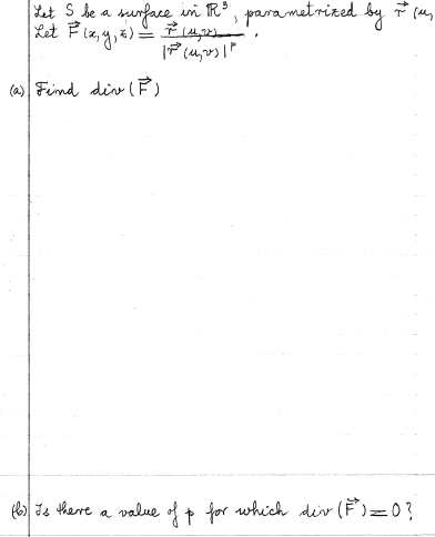 Solved Let S be a surface in R3 , parametrized by r (Mur) | Chegg.com