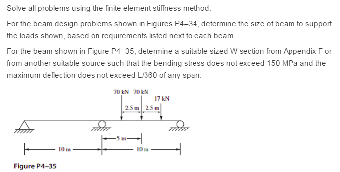 Solve all problems using the finite element stiffness | Chegg.com