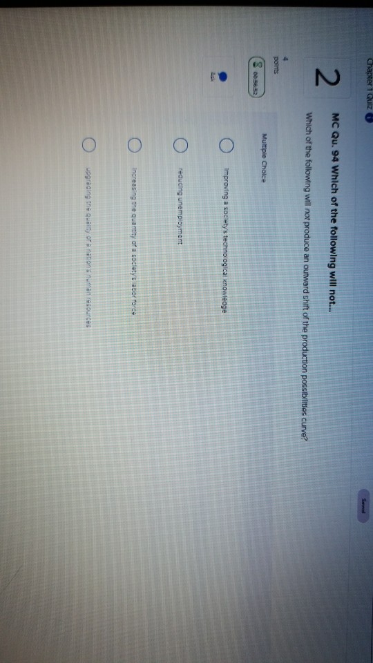 Solved MC Qu. 170 Refer to the diagram. Technological | Chegg.com