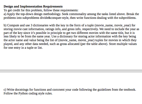 Solved Problem 1. Top Movies and Actors This problem is | Chegg.com