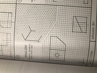 Solved etch isometric ord front view SECTION DRAWN BY: | Chegg.com