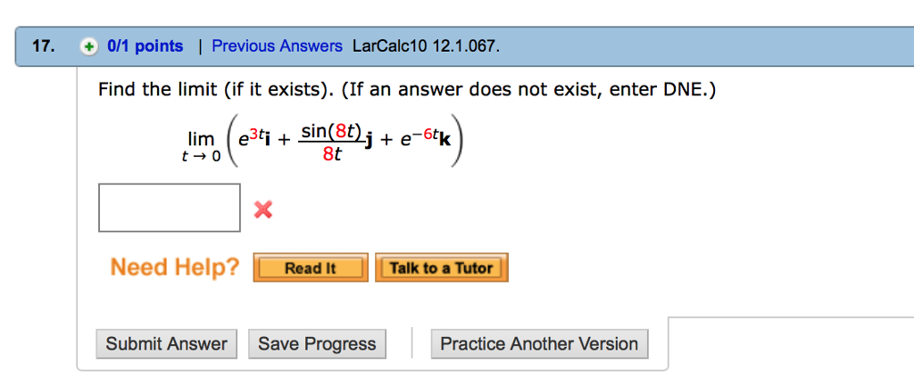 Solved Find the limit (if it exists). (If an answer does not | Chegg.com