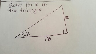 Solved Solve for x in the triangle. | Chegg.com