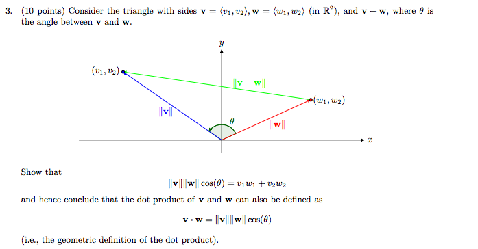 Solved Consider the triangle with sides v = (upsilon_1, | Chegg.com