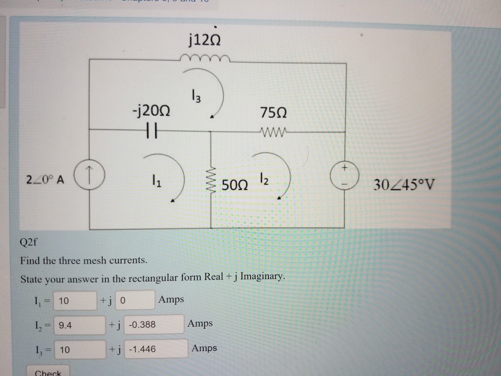 Solved Find the three mesh currents. State your answer in | Chegg.com