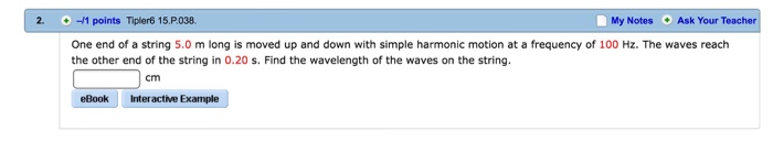 Solved One end of a string 5.0 m long s moved up and down | Chegg.com