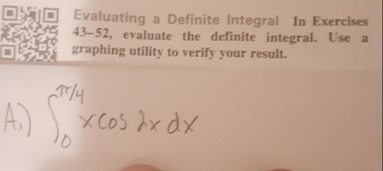 Solved 回Evaluating a Definite Integral In Exercises 43-52, | Chegg.com