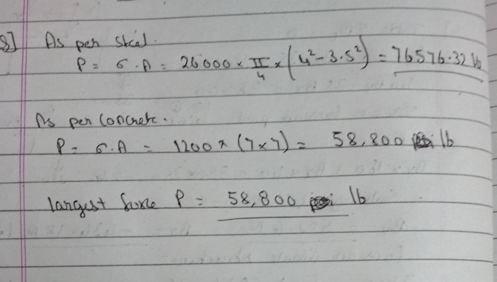 (Solved) - The cylindrical steel column has an outer diameter of 4 in ...