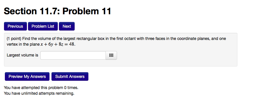 Solved Find the volume of the largest rectangular box in the | Chegg.com