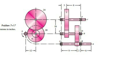 Solved In the double-reduction gear train shown, shaft a is | Chegg.com