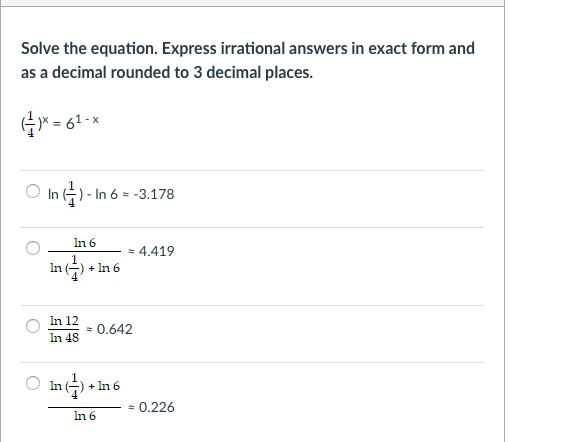 Solved Solve the equation. Express irrational answers in | Chegg.com