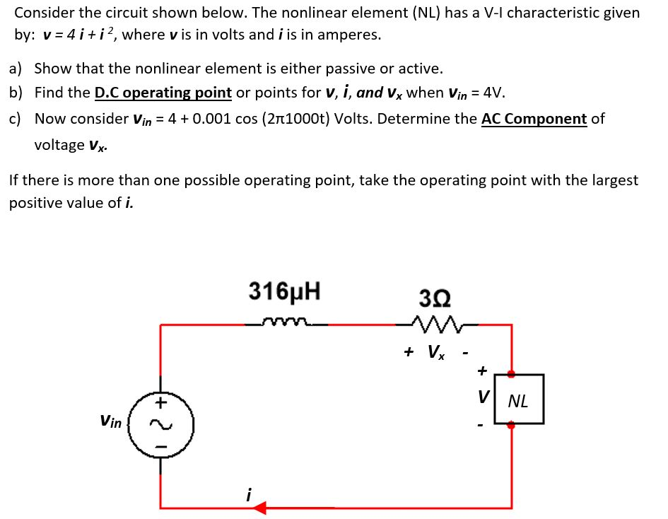 Solved Consider the circuit shown below. The nonlinear | Chegg.com