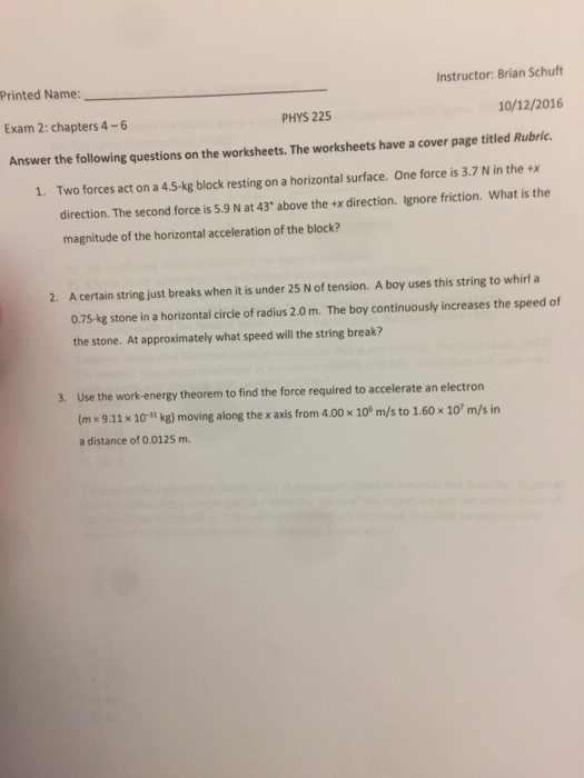 Solved Two forces act on a 4.5-kg block resting on a | Chegg.com