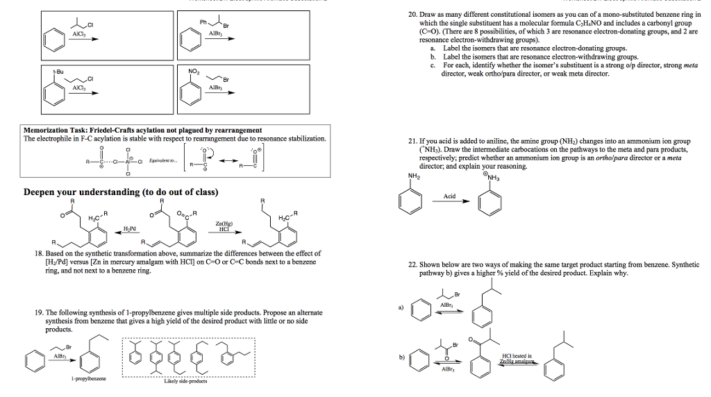 Solved 1. Draw examples of two other mono-substituted | Chegg.com