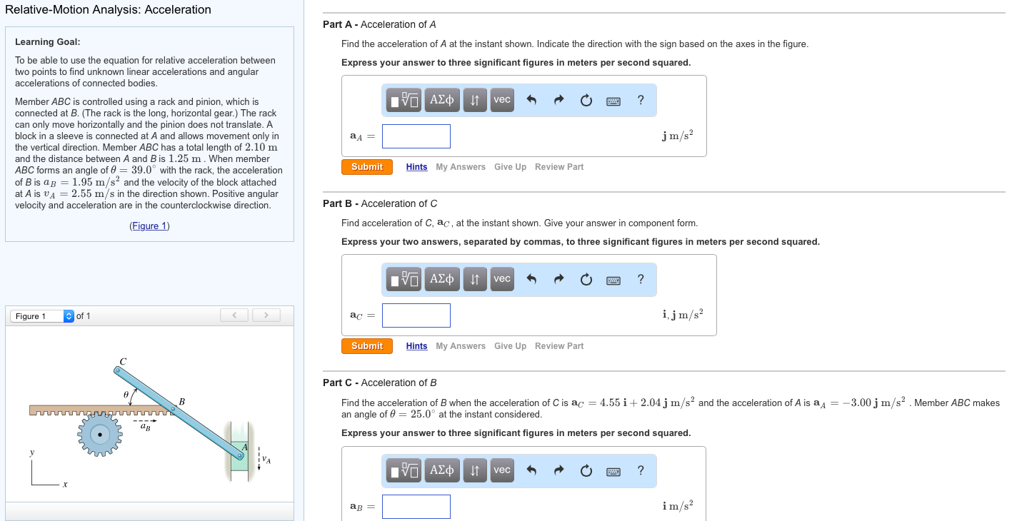 Relative-Motion Analysis: Acceleration Learning Goal: | Chegg.com