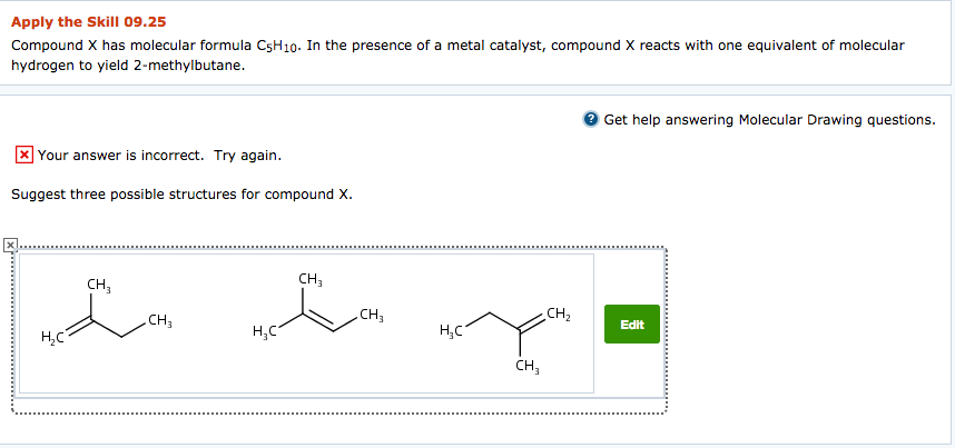 Solved Apply the Skill 09.25 Compound X has molecular | Chegg.com