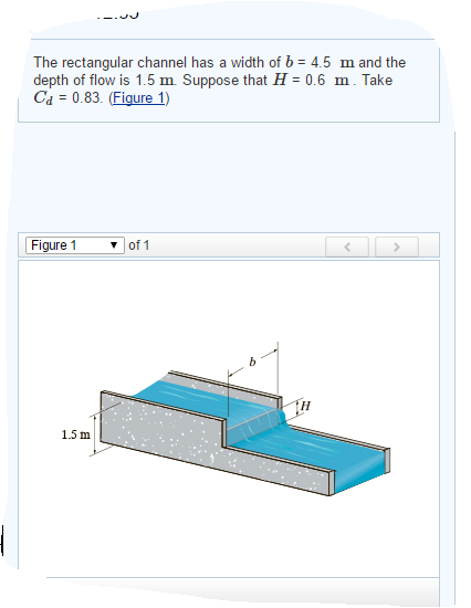 Solved Determine the volumetric flow of water over the | Chegg.com