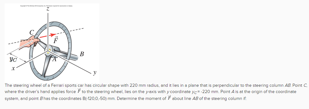 Solved 2 The steering wheel of a Ferrari sports car has | Chegg.com