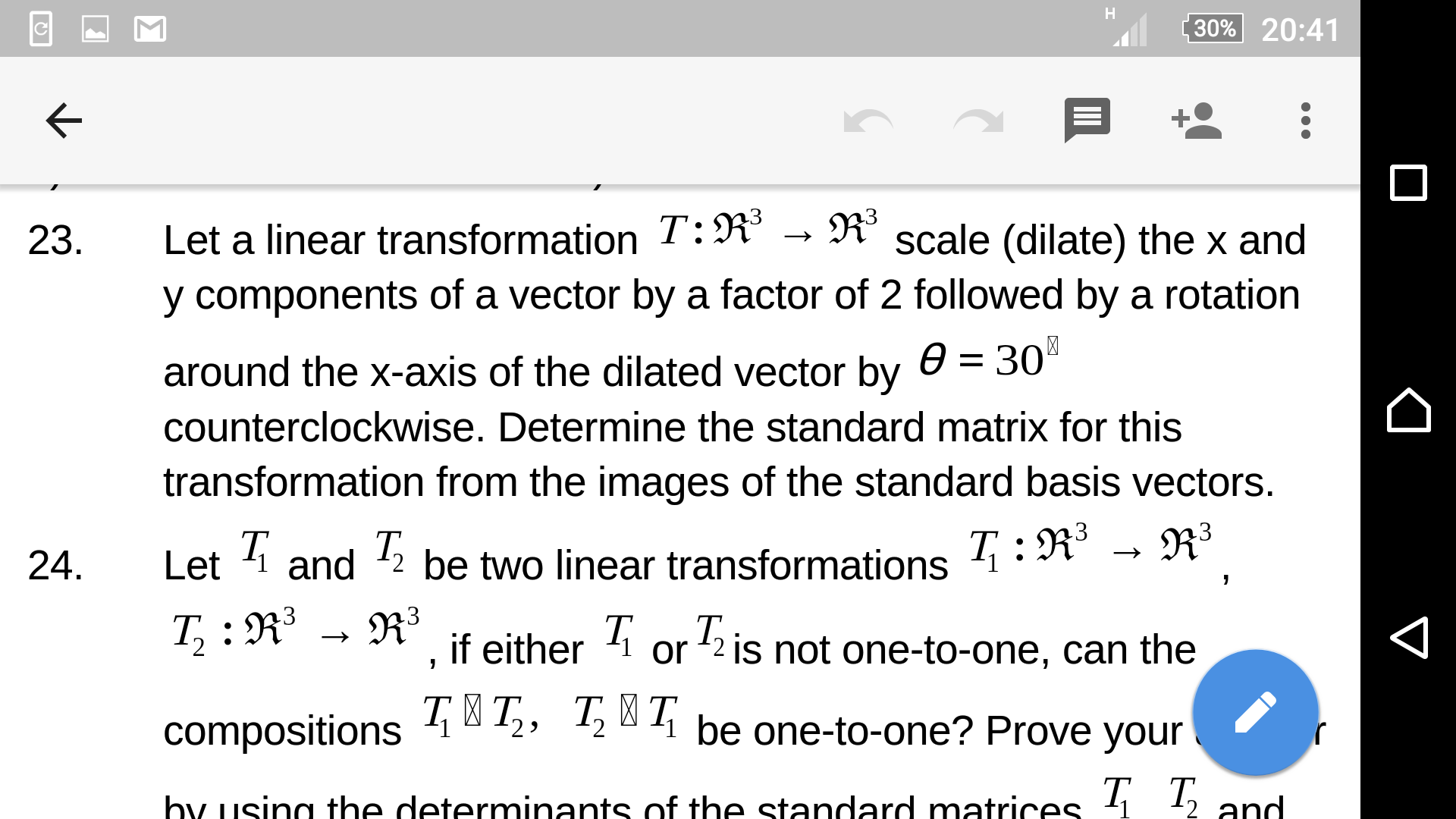 Solved Let a linear transformation T:R^ 3 right arrow R^3 | Chegg.com