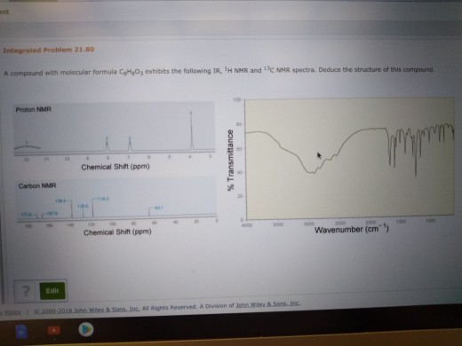 Solved Integrated Problem 21.80 A compound with molecular | Chegg.com
