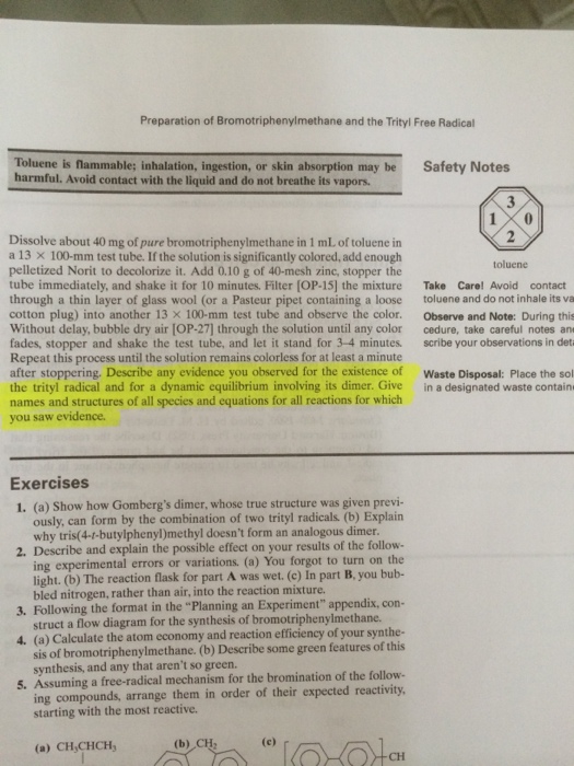 Solved describe and explain the possible effect on your | Chegg.com