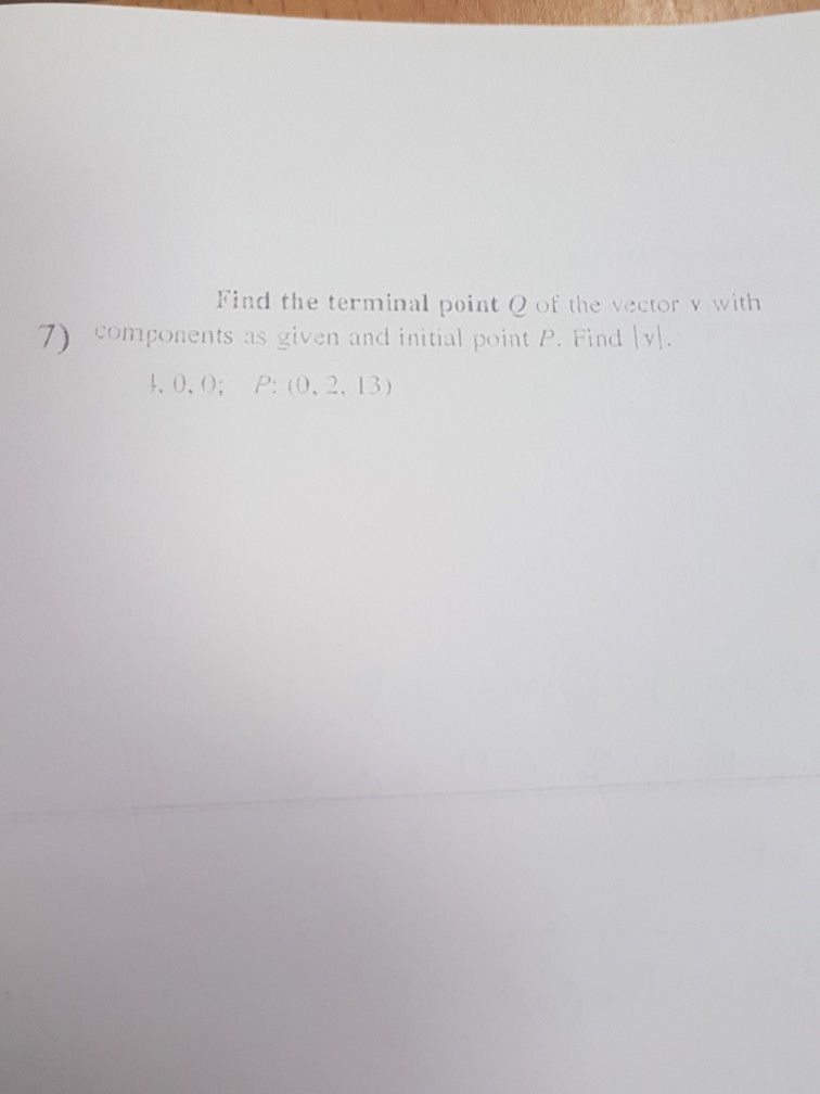 Solved Find the terminal point Q of the vector v with | Chegg.com