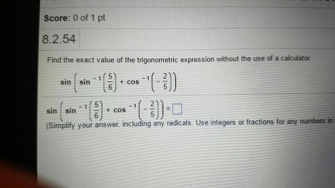 Solved Use a sum or difference identity to find the exact | Chegg.com