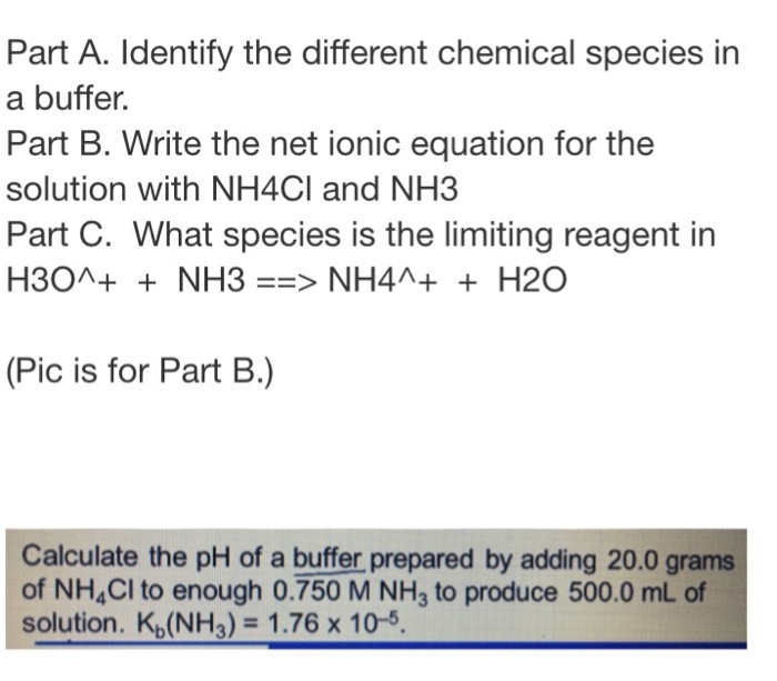 Solved Identify the different chemical species in a buffer. | Chegg.com