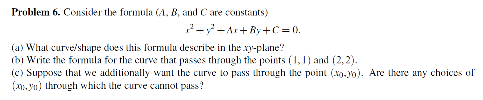 Solved Consider the formula (A, B, and C are constants) x^2 | Chegg.com