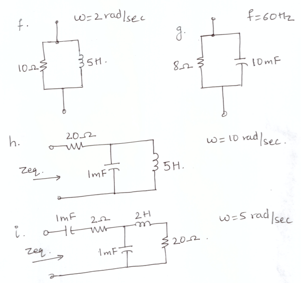 Solved 3. Find the equivalent impedance in rectangular and | Chegg.com